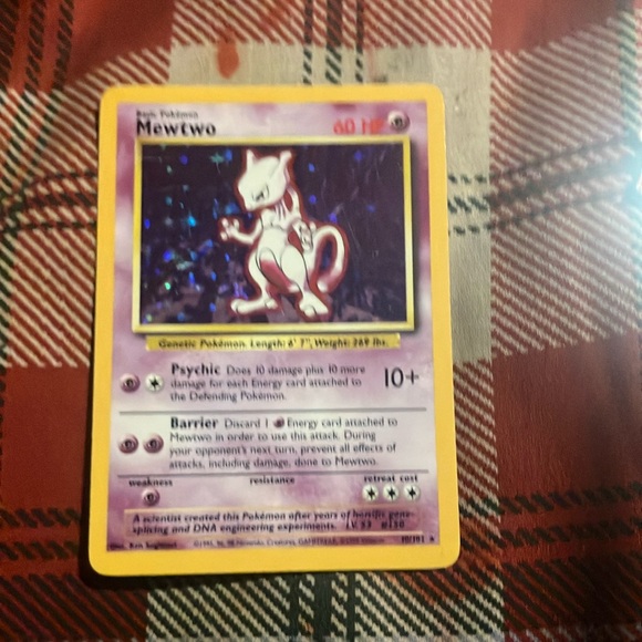 Pokemon | Other | Pokemon Mewtwo Card Purple And Yellow | Poshmark